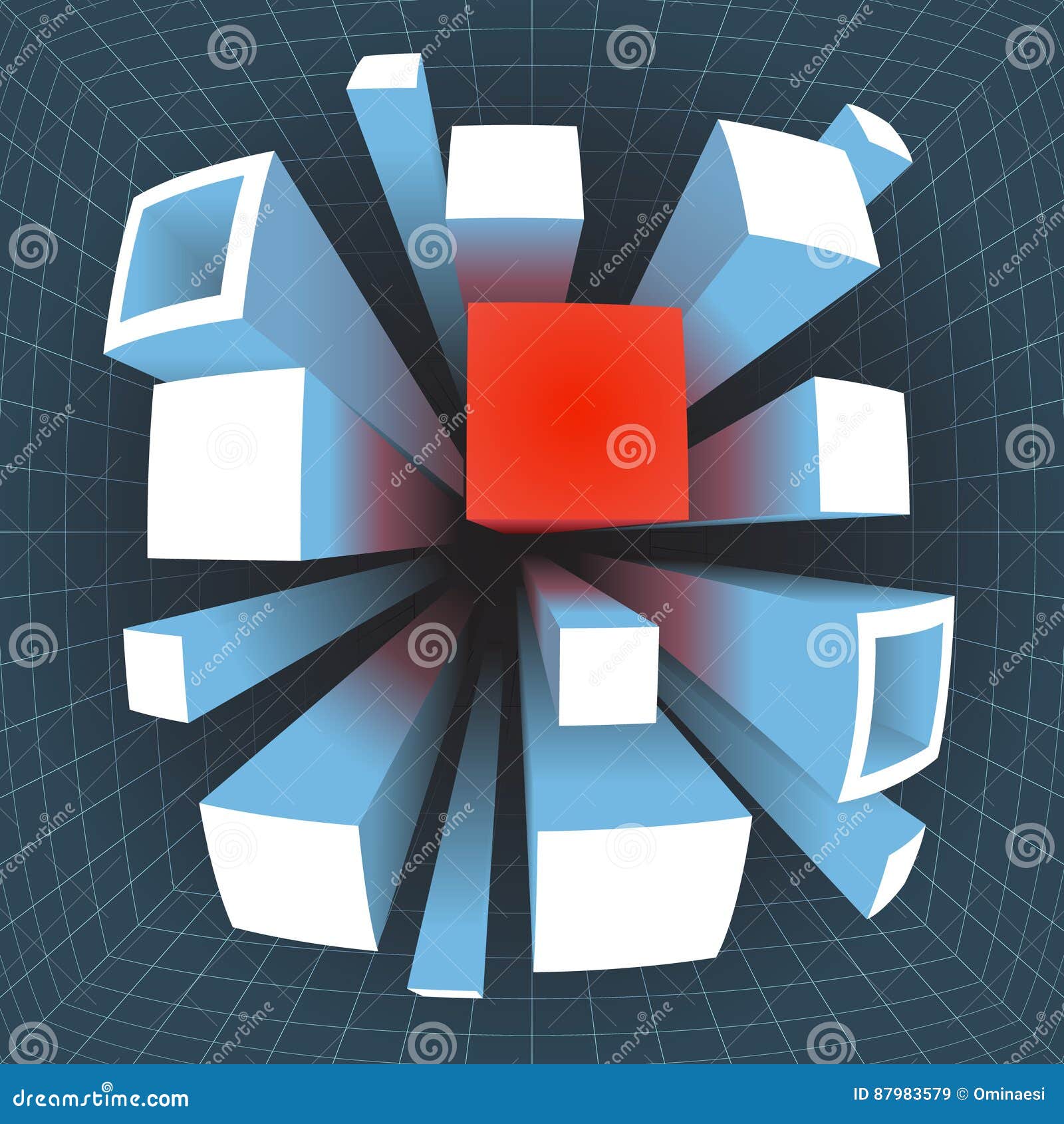 Abstract Geometric Square Extension Movement Volume Background Template ...