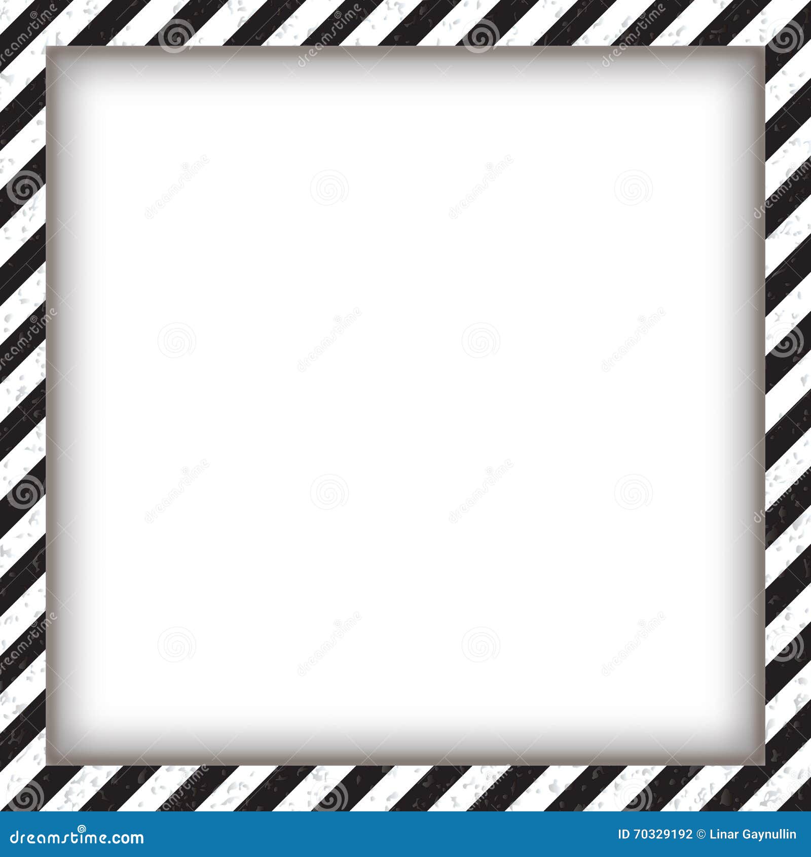 Abstract Geometric Square Frame, with Diagonal Black and White. Vector ...
