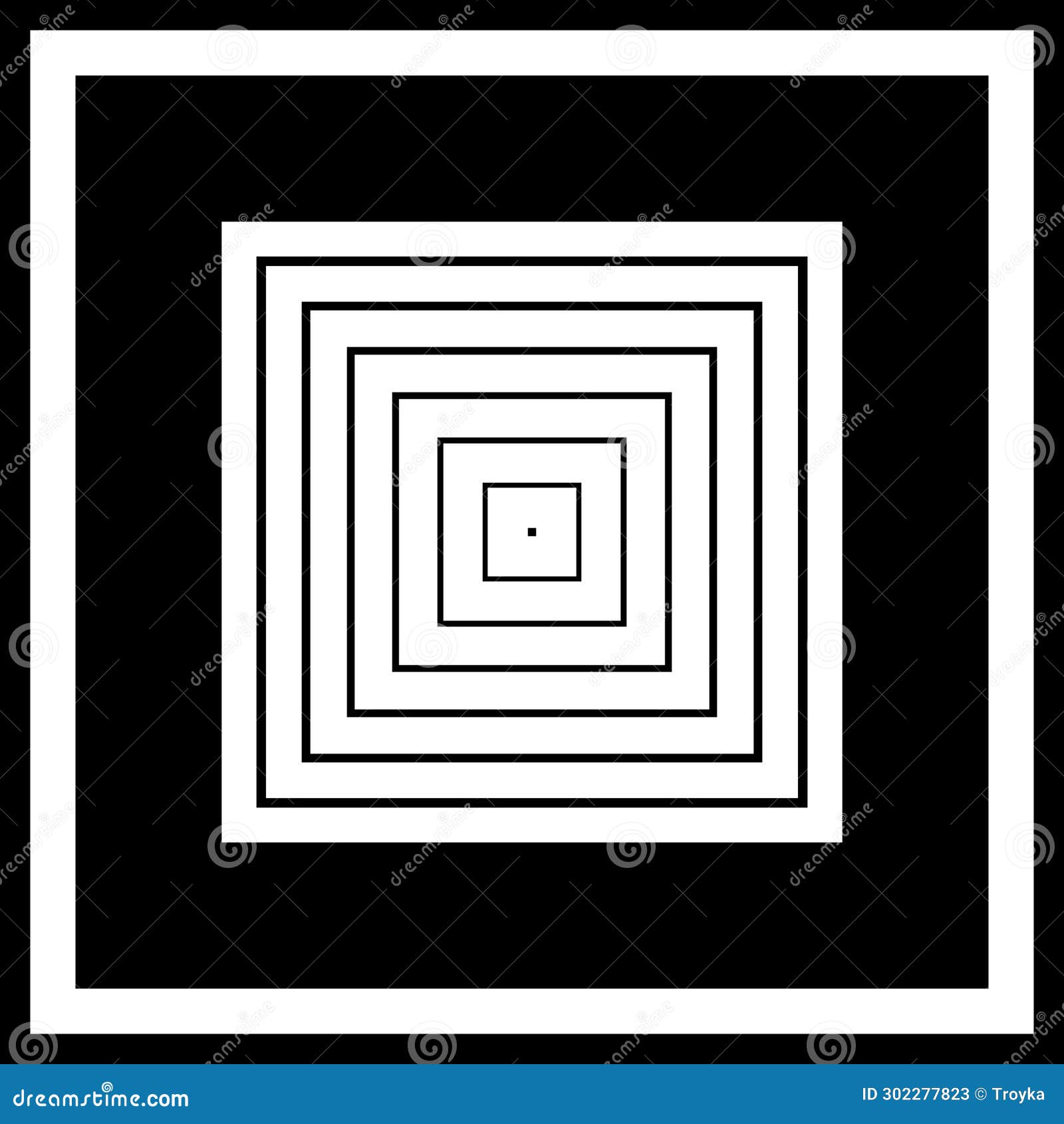 Abstract Geometric Square Lines Pattern. Black and White Background ...