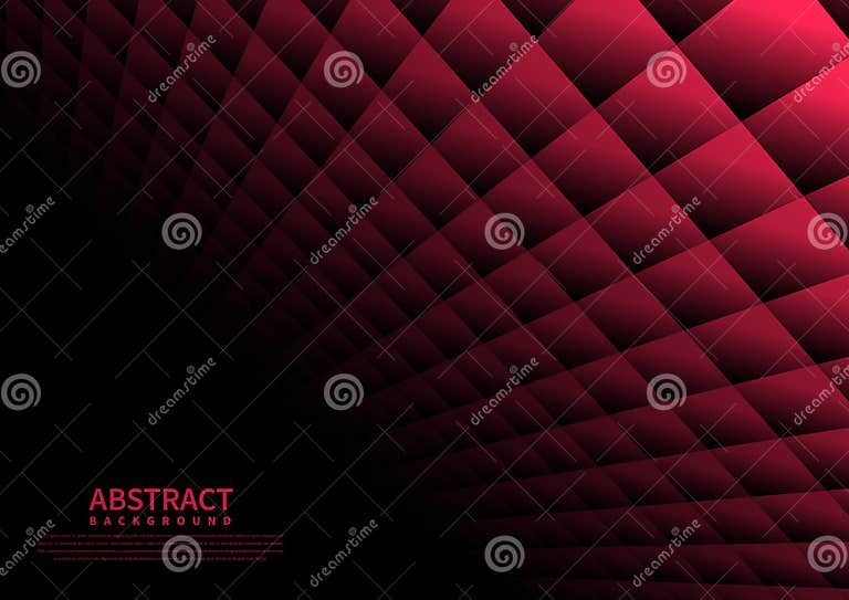 Abstract Geometric Square Pattern Background with Red Shapes ...