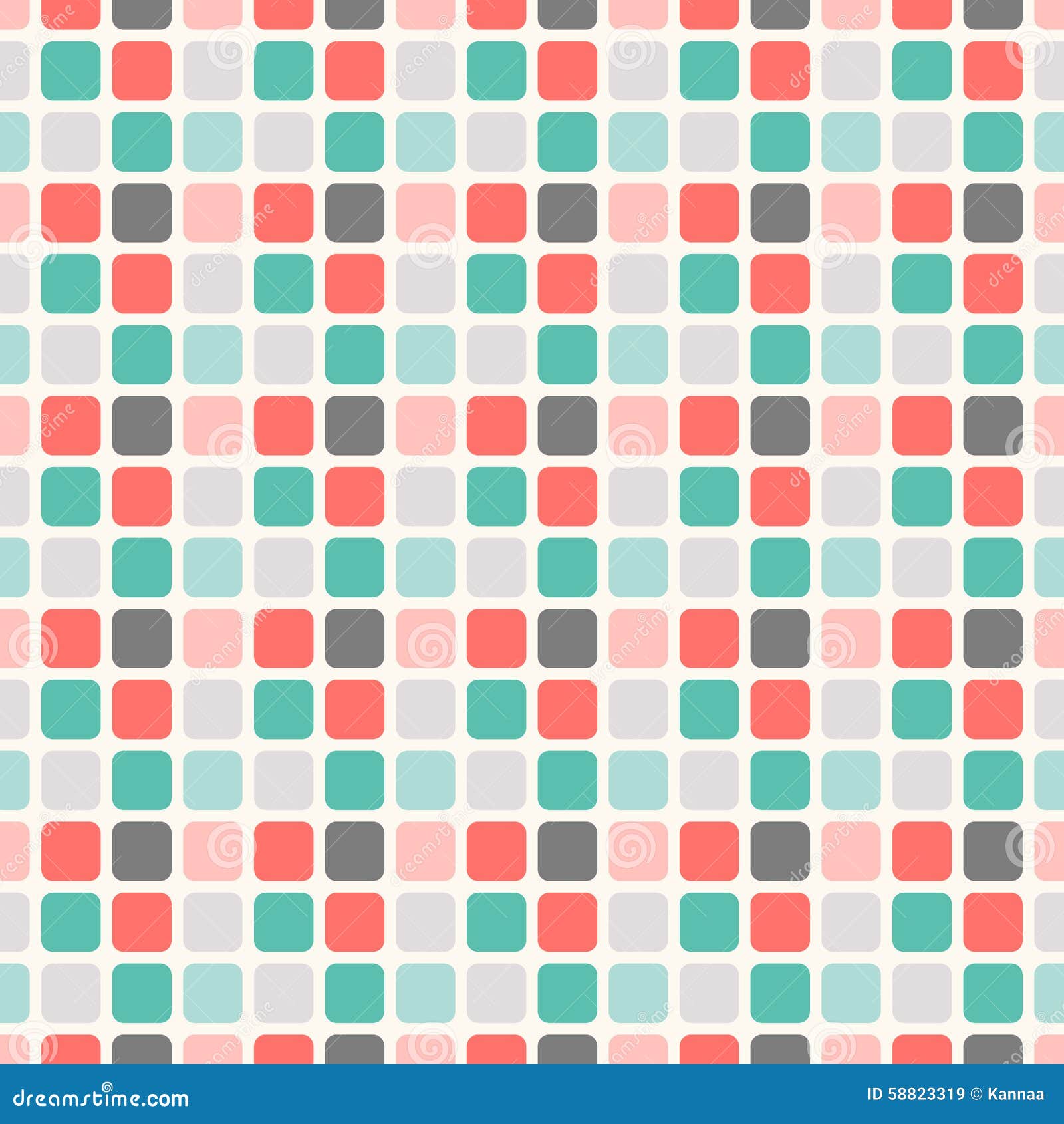 Abstract Geometric Square Seamless Pattern Stock Illustration ...