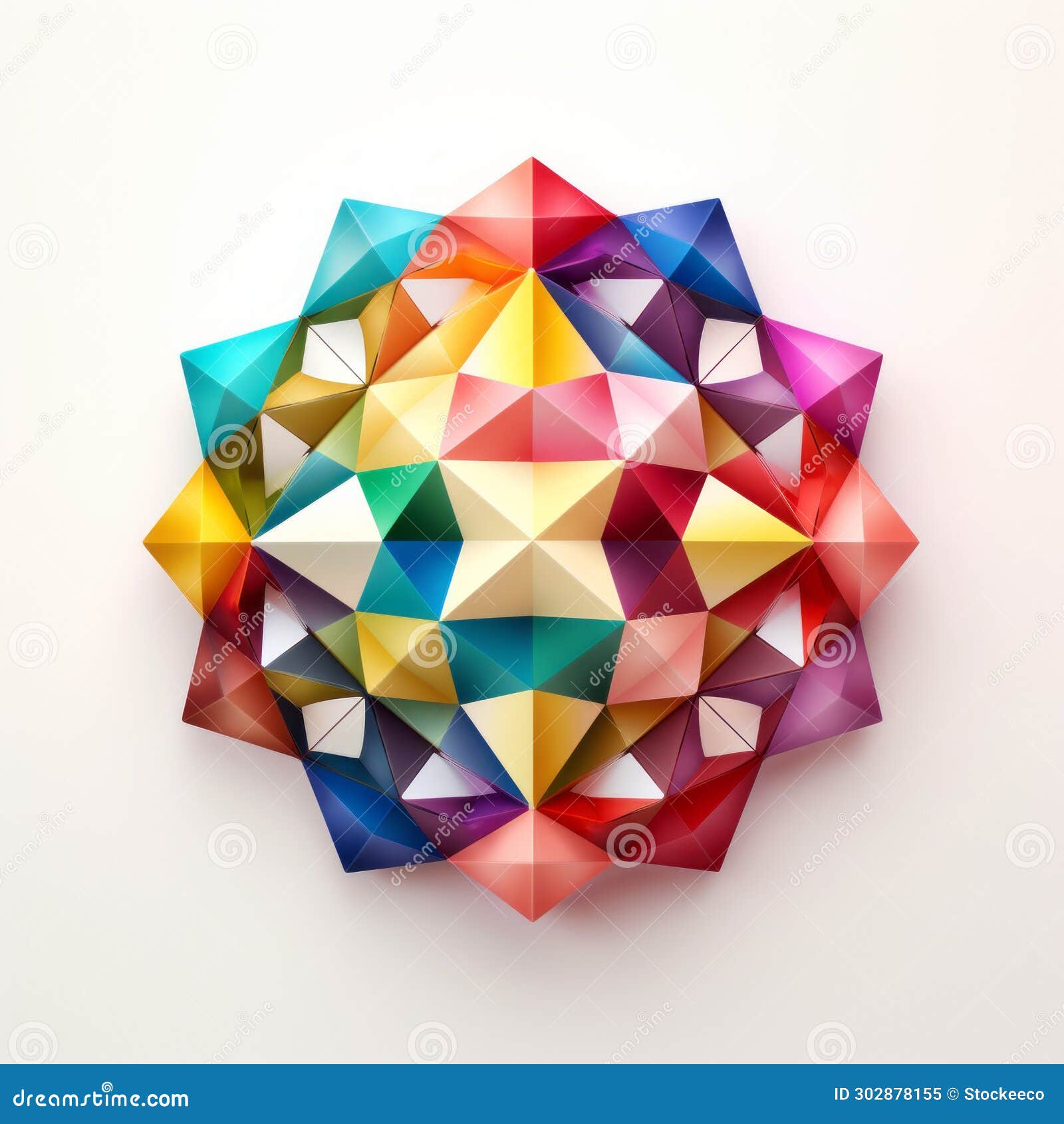 Abstract Geometric Star: Minimalist 3d Graphic Design Stock ...