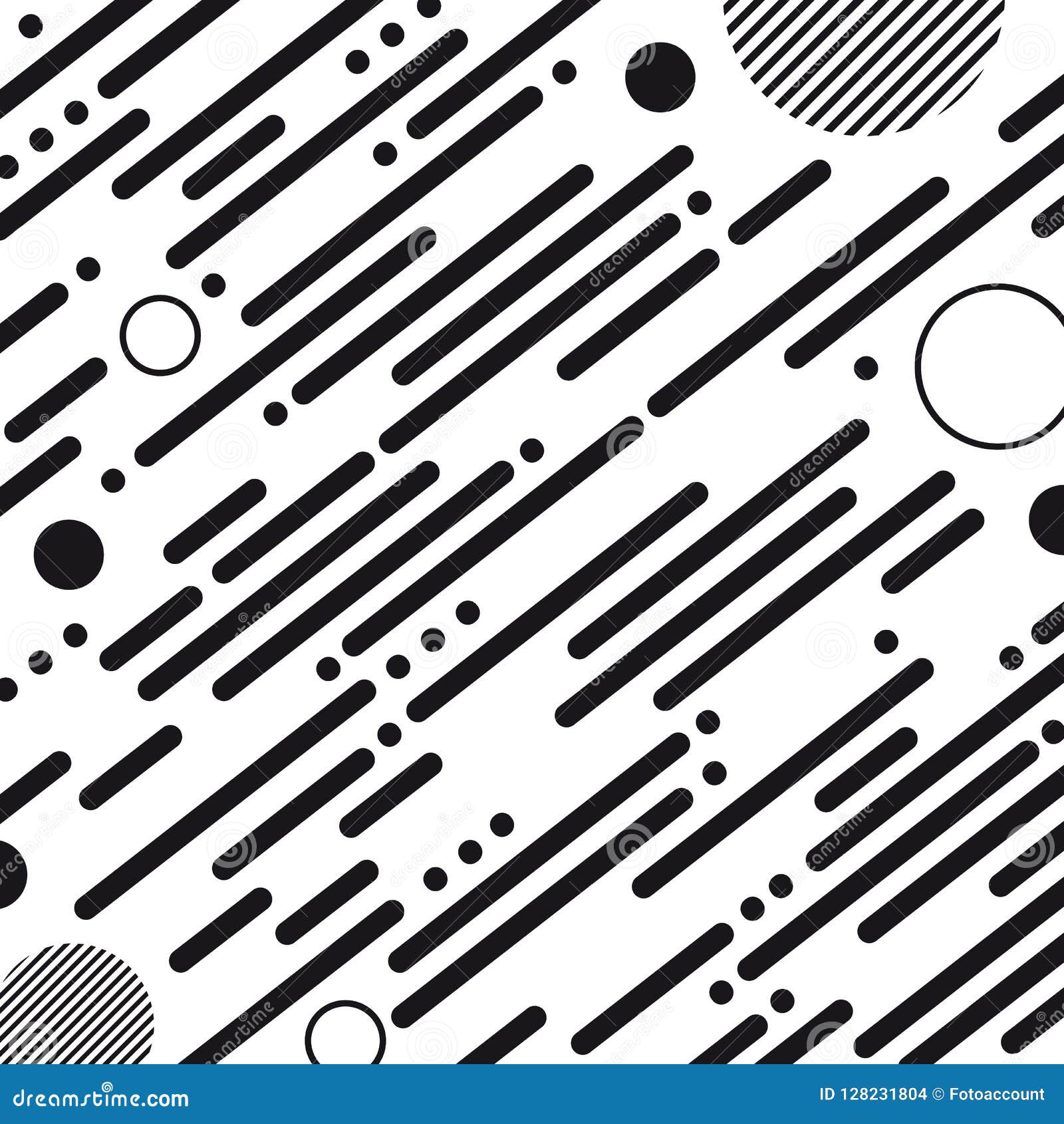 Abstract Geometric Striped Background - Vector Illustration on White ...