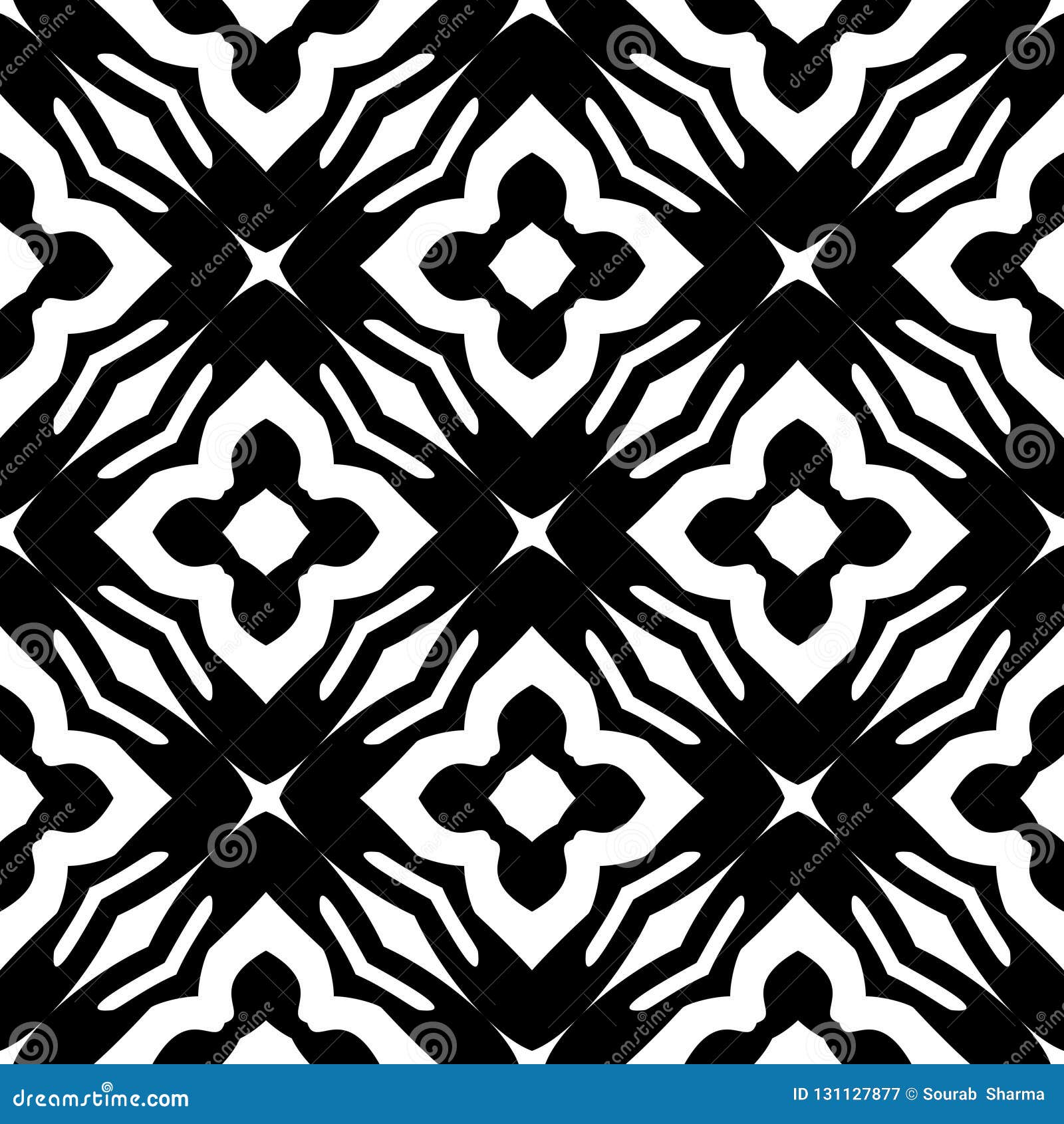Seamless Black Design White Back Ground. Triangles, Abstract Stock ...