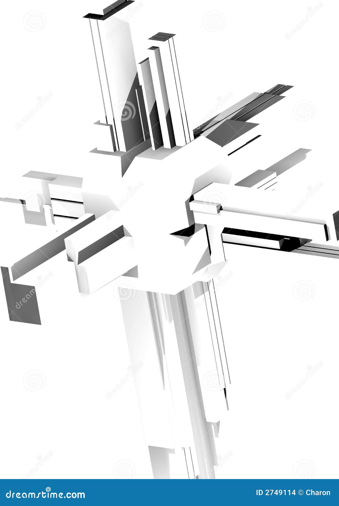 Abstract Geometric Structure 3D Render Stock Illustration ...