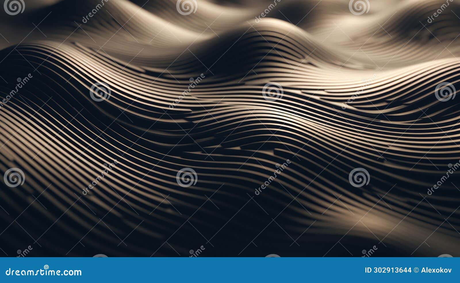 Abstract Geometric Surface Wave Design AI Generated Stock Illustration ...