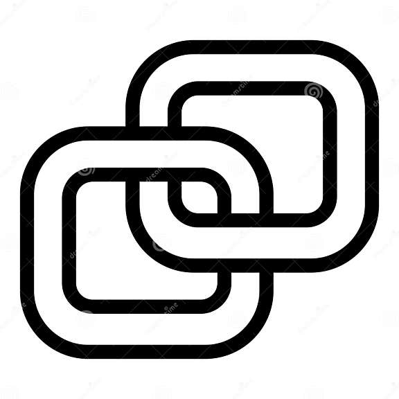 Abstract Geometric Symbol Interlocking Squares Forming Continuous Line ...