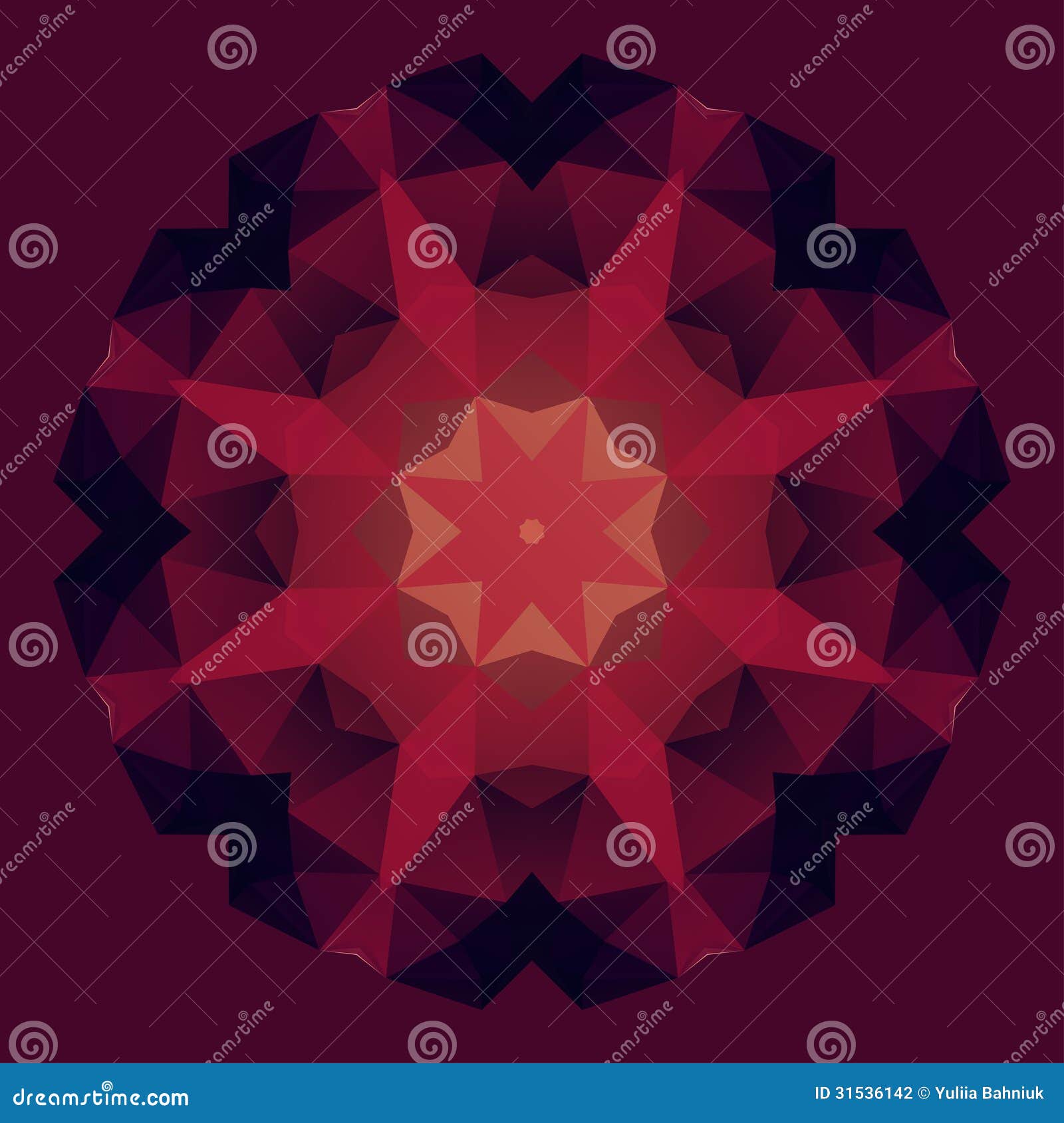 Abstract Geometric Symmetry Flower Stock Vector - Illustration of ...
