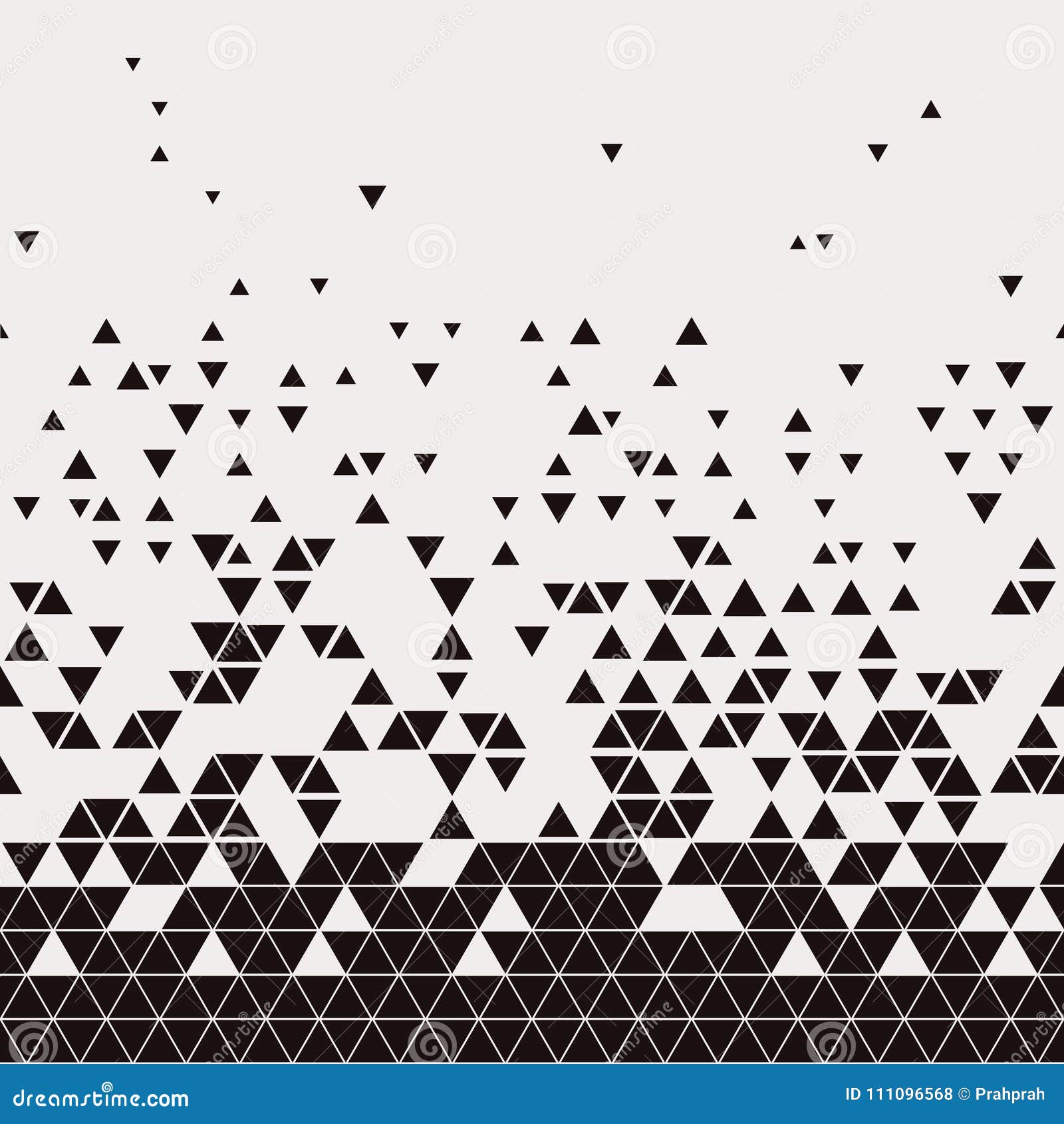 Abstract Geometric Techno Triangle Horizontally Seamless Pattern Stock ...