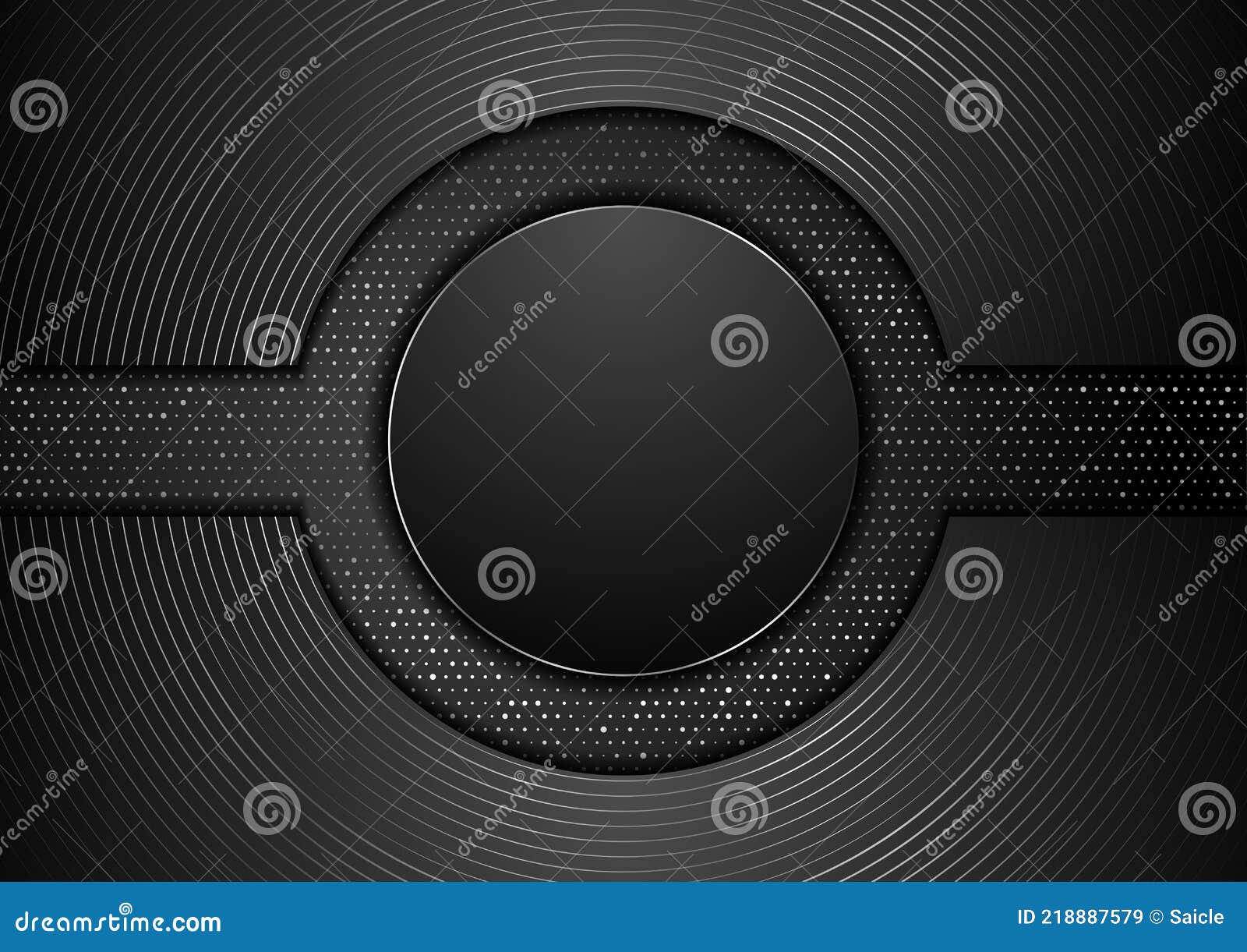 Abstract Geometric Technology Background with Metallic Dots Stock ...