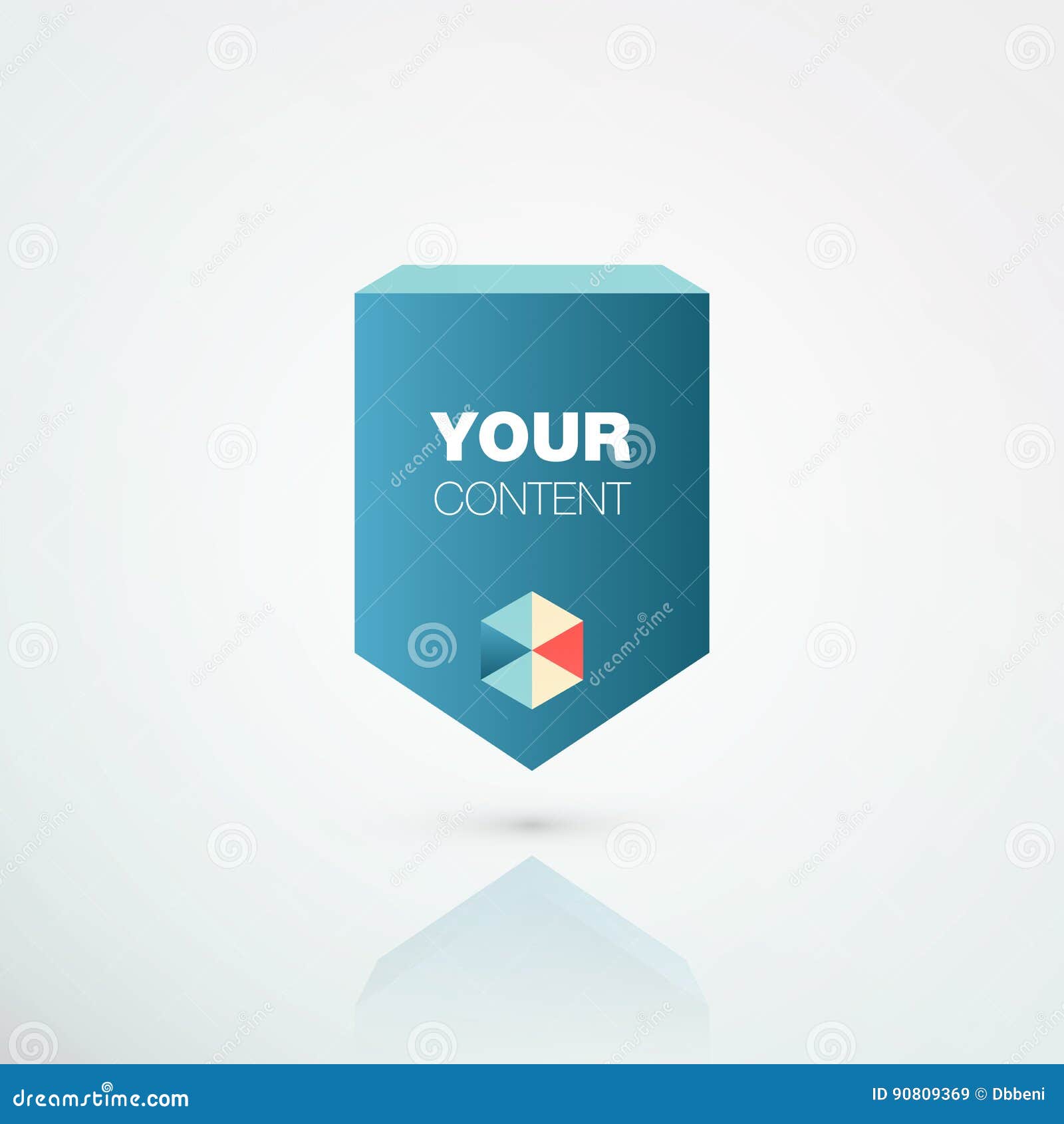 Abstract Geometric Text Box Design with Your Content Stock Vector ...