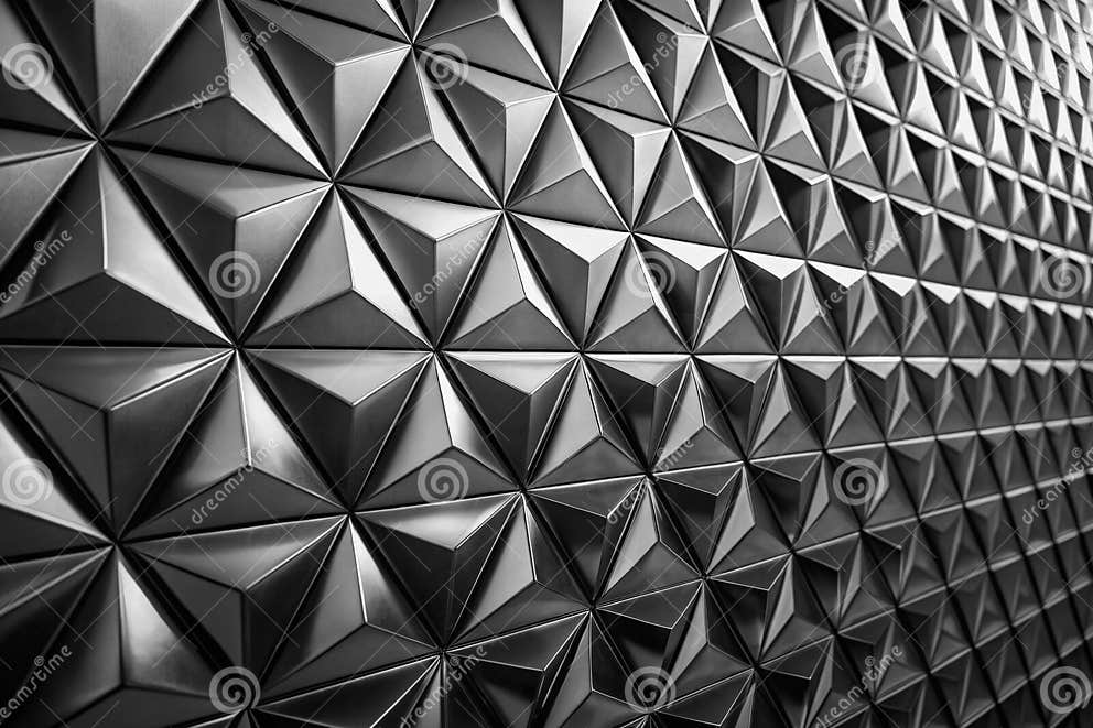 Abstract Geometric Texture Background. Polished Triangular Tiles Wall ...