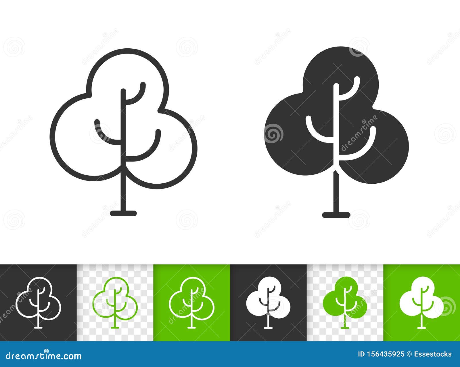 Abstract Geometric Tree Simple Line Vector Icon Stock Vector ...