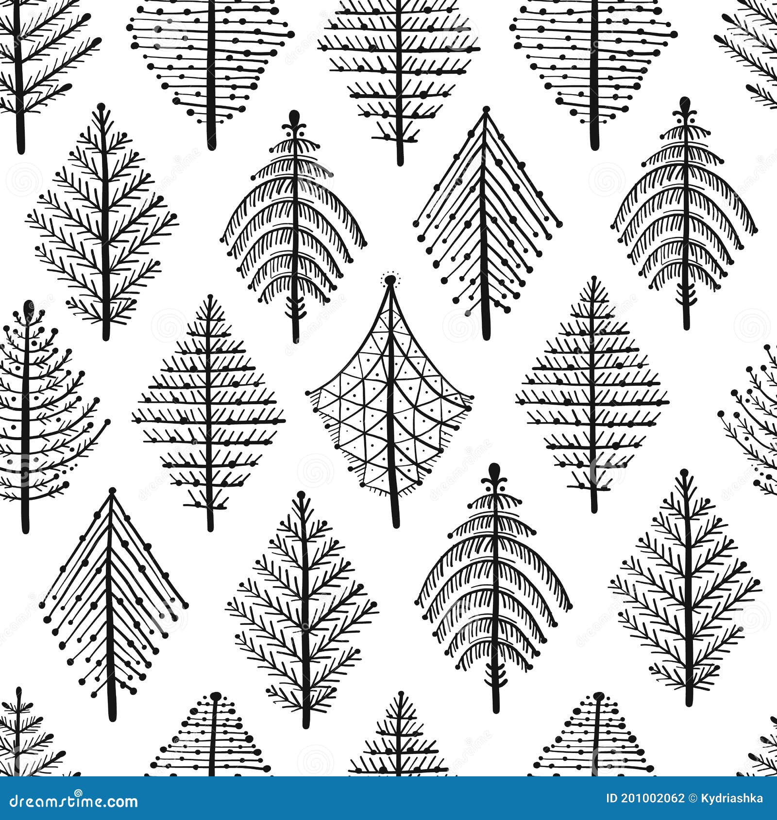 Abstract Geometric Trees. Seamless Pattern for Your Design Stock Vector ...