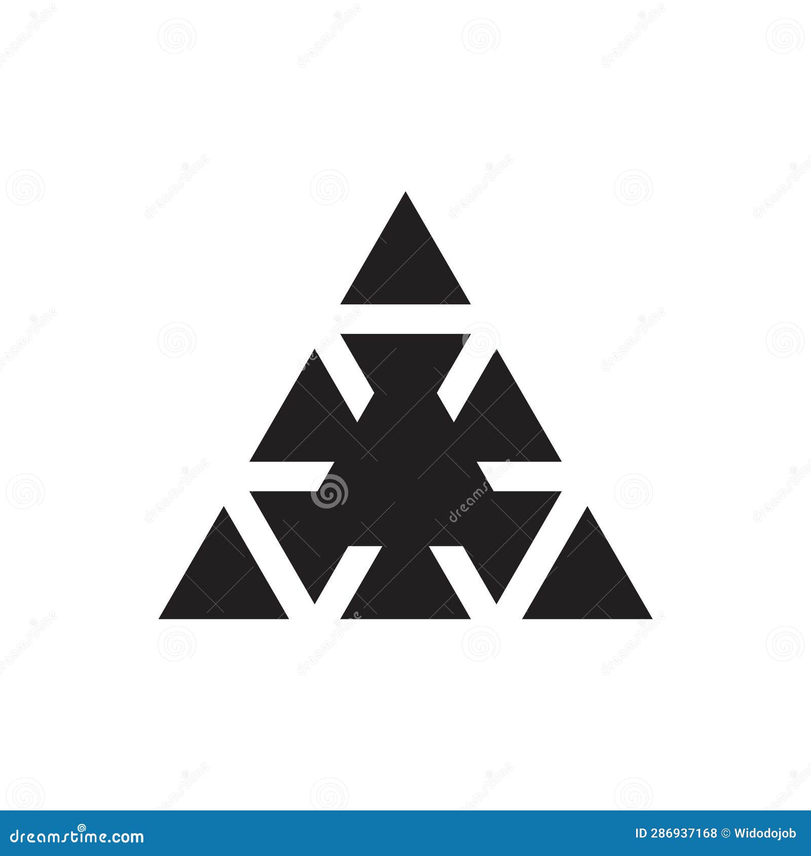 Abstract Geometric Triangle Logo Design Vector Isolated on White ...