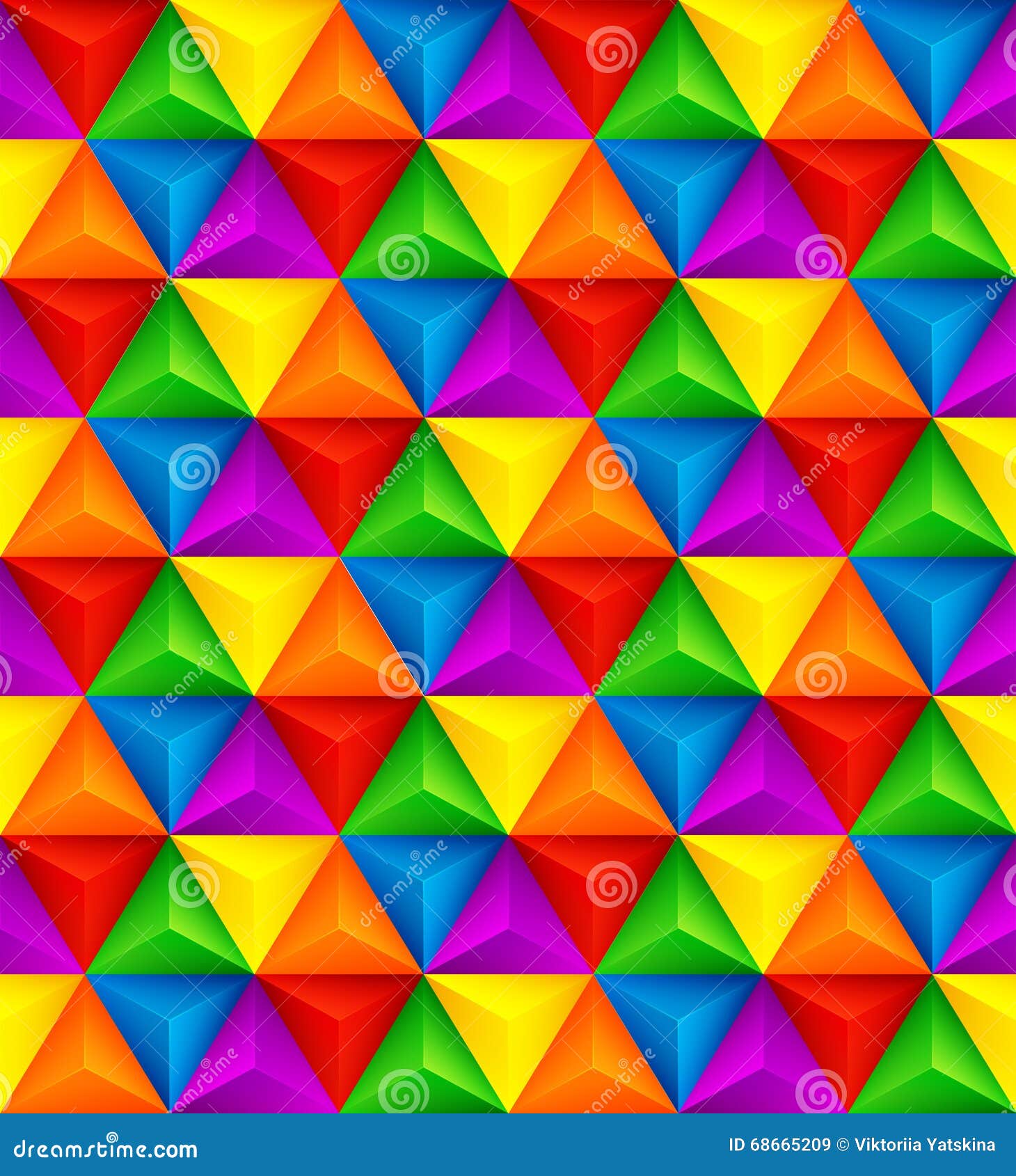 Abstract Geometric Triangle Seamless 3D Texture. Vector Illustration ...