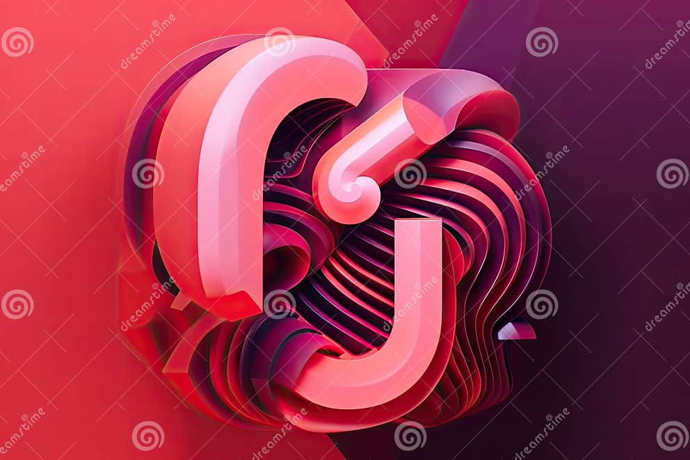 Abstract Geometric Typeface with Fluid and Abstract Letterforms Stock ...