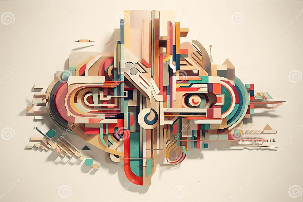 Abstract Geometric Typography with Hidden Messages Stock Photo - Image ...