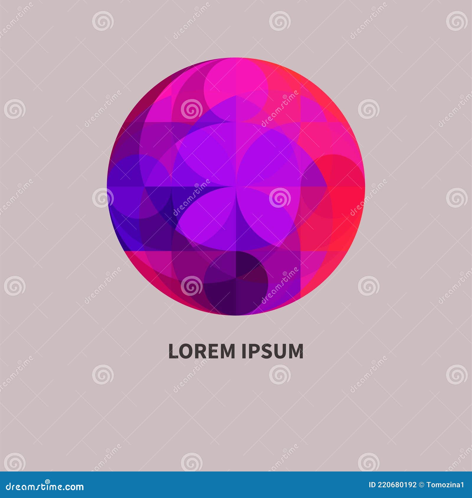 Abstract Geometric Unique Round Logo. Vector Stock Vector ...