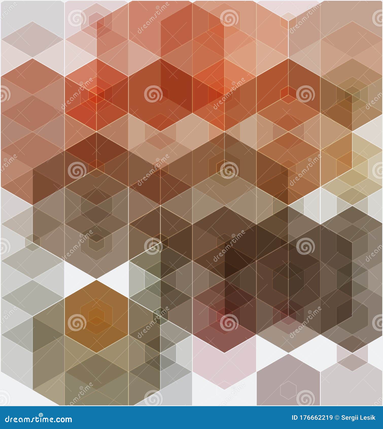 Brown Hexagonal Pyramid Basic Simple 3d Shapes Isolated On White ...