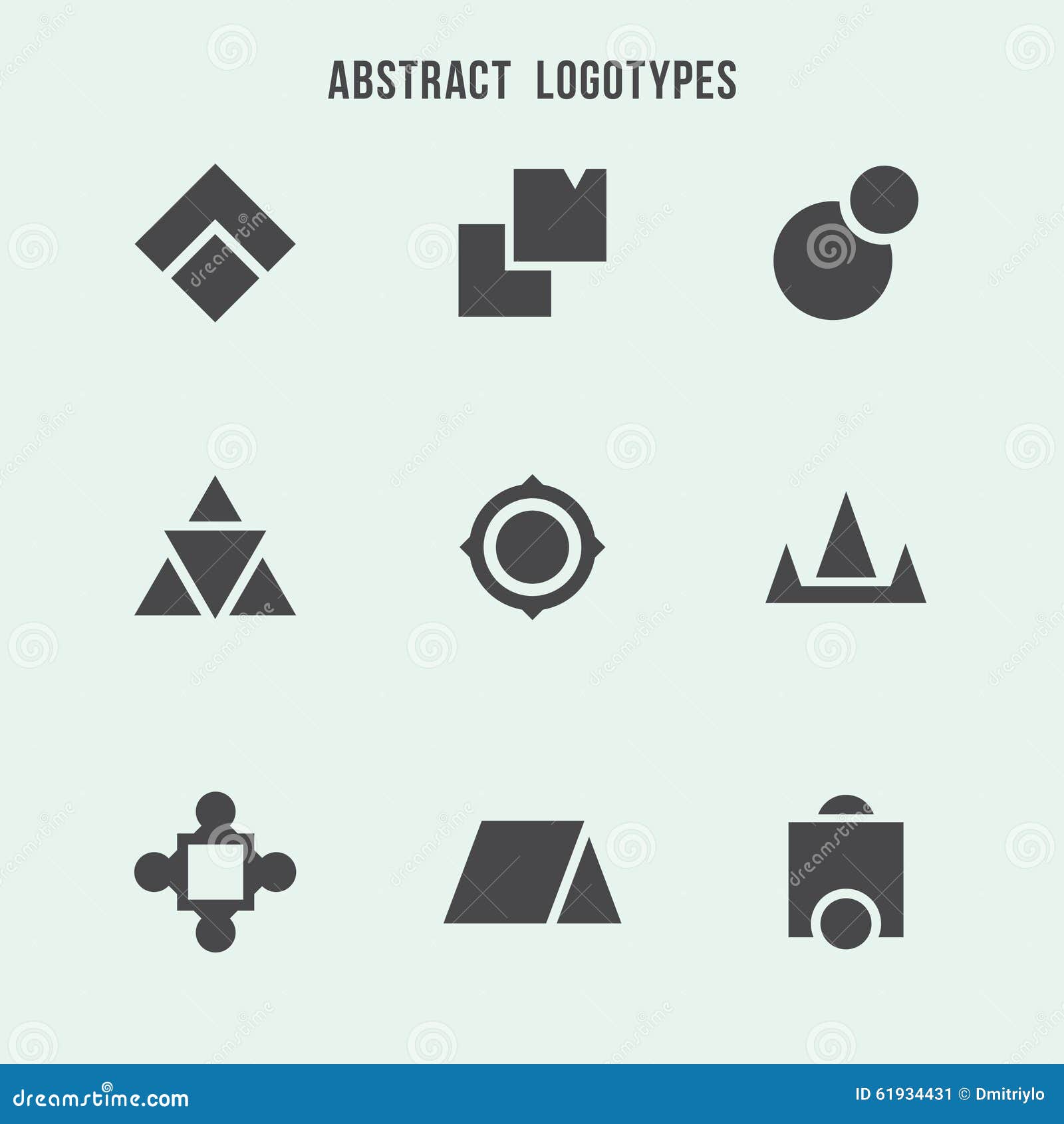 Abstract Geometric Vector Logo Set Stock Vector - Illustration of ...