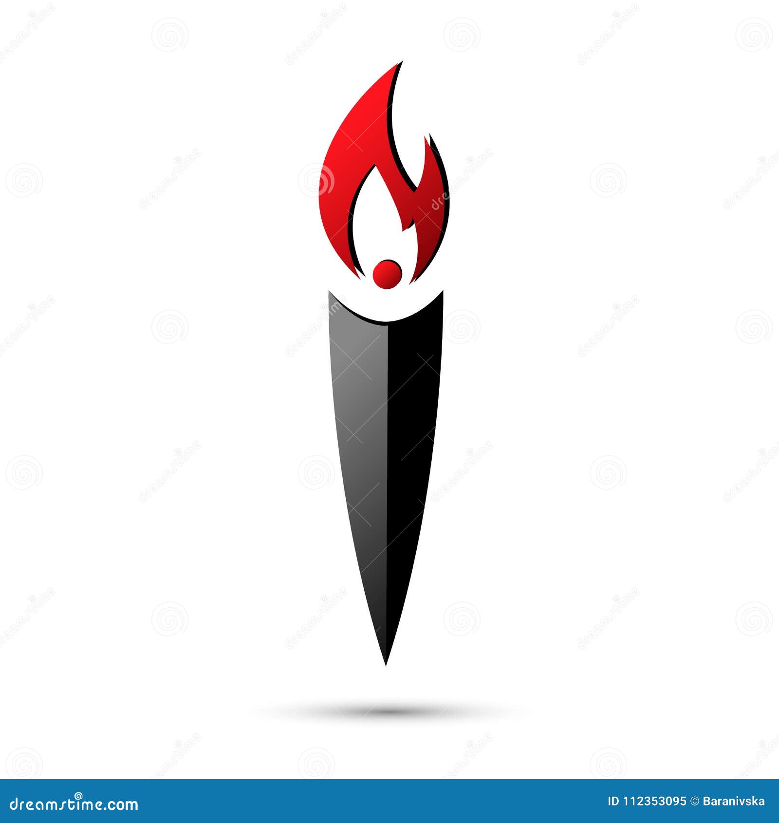 Torch-red-one stock vector. Illustration of business - 112353095