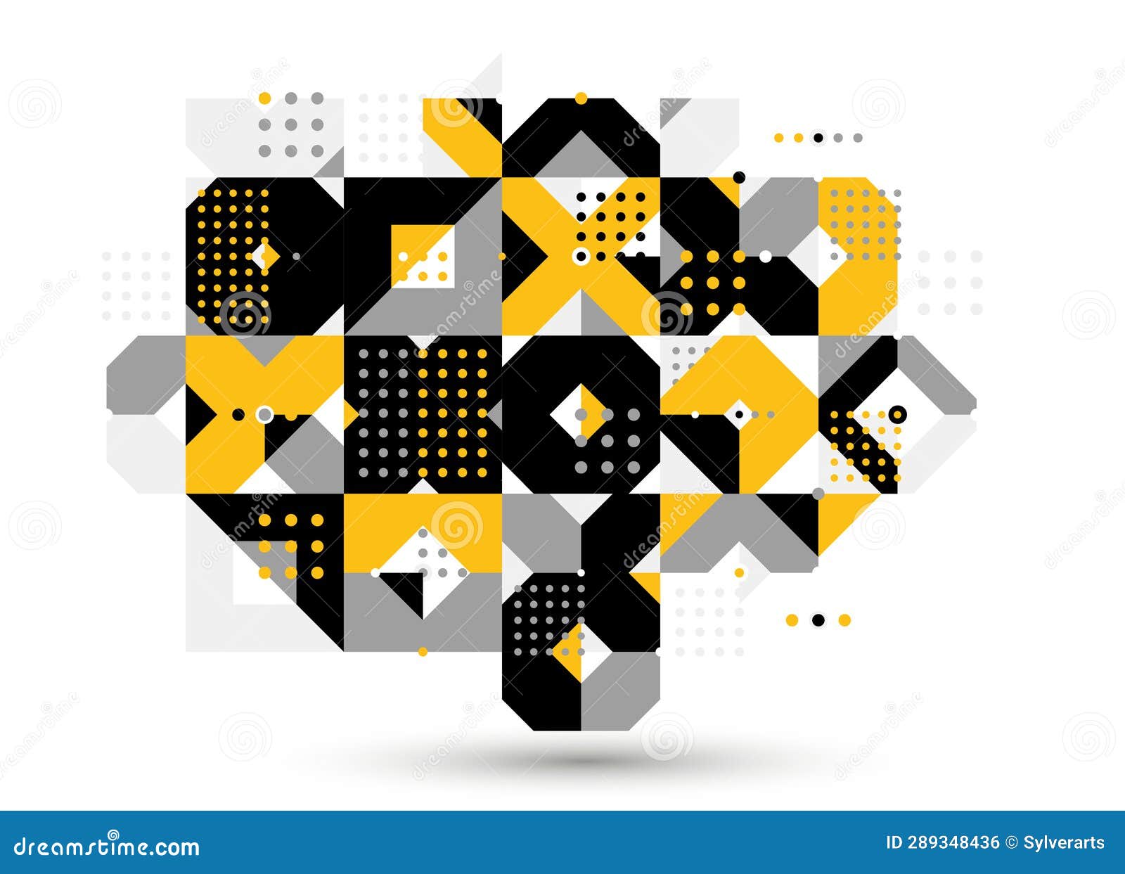 Abstract Geometric Vector Modular Background, Retro 70s Modernism Style ...