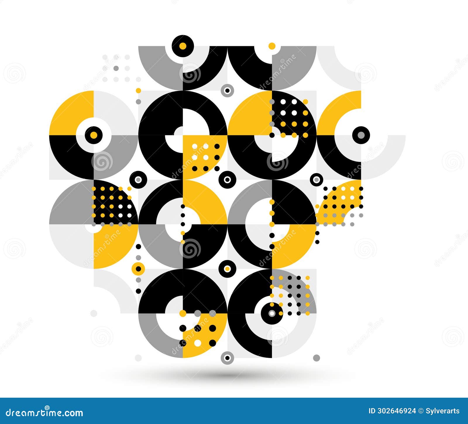 Abstract Geometric Vector Modular Background, Retro 70s Modernism Style ...