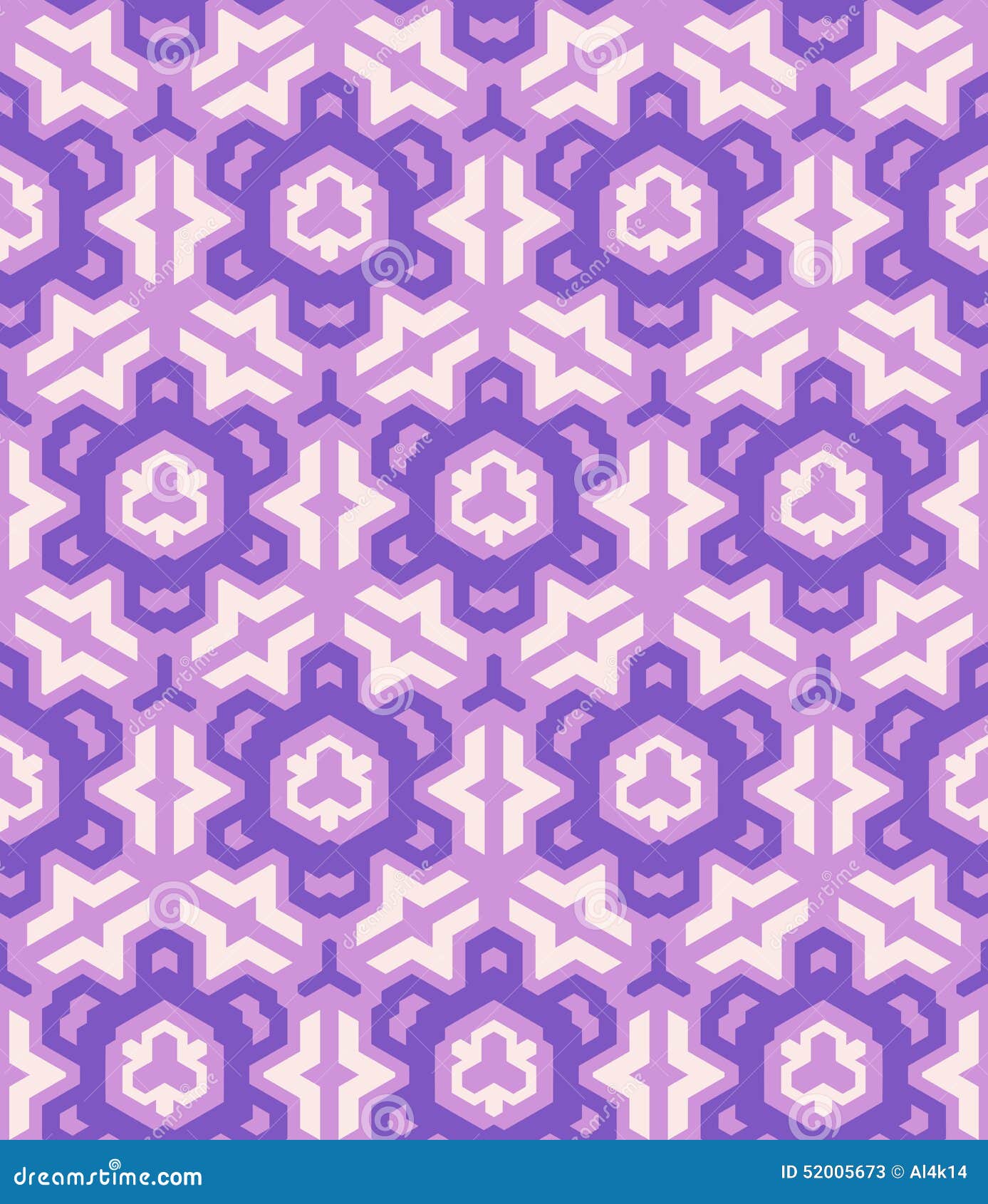 Abstract Geometric Violet Pink Seamless Pattern Stock Vector ...