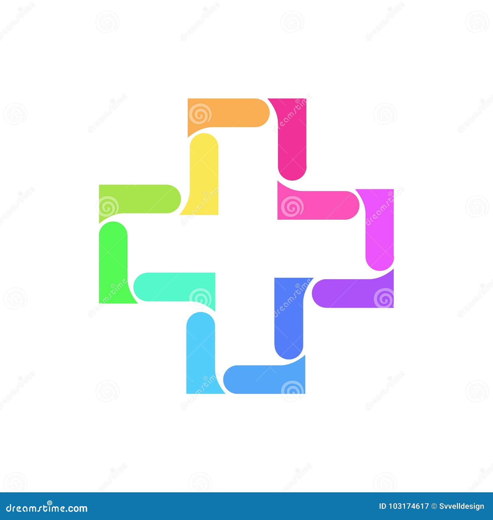 Cross Abstract Geometric Logo Stock Vector - Illustration of identity ...
