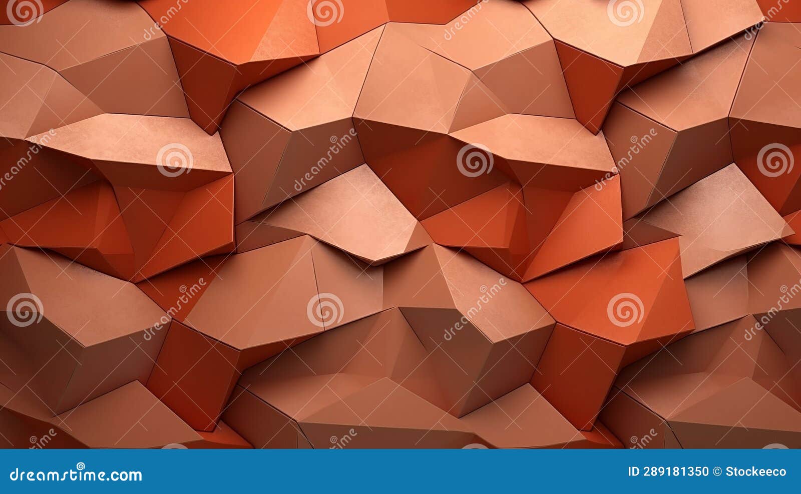 Abstract Geometric Wallpaper: Orange Shapes in Irregular Structures ...
