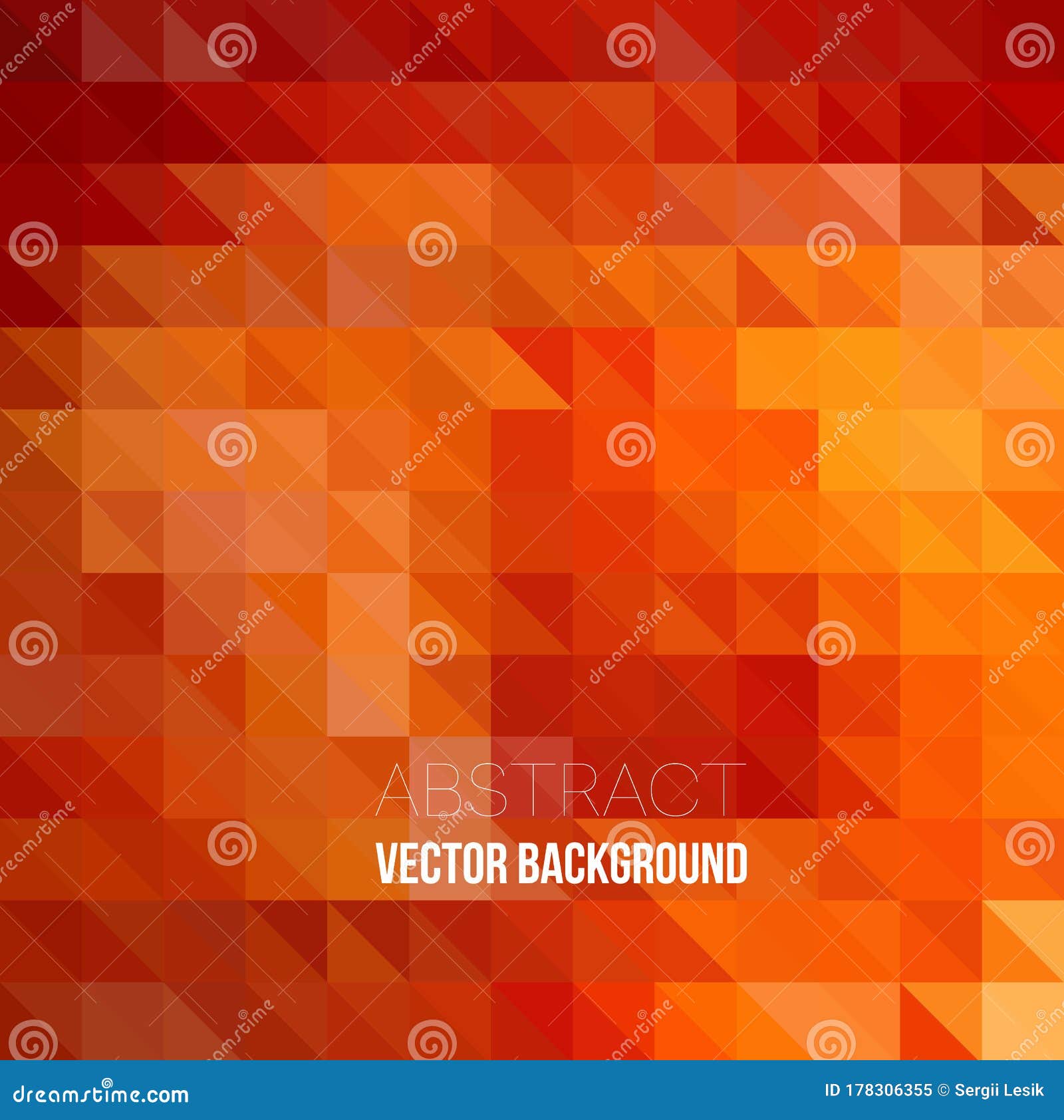 Abstract Geometric Warm Yellow Background of Triangular Polygons. Retro Mosaic Triangle Trendy ...