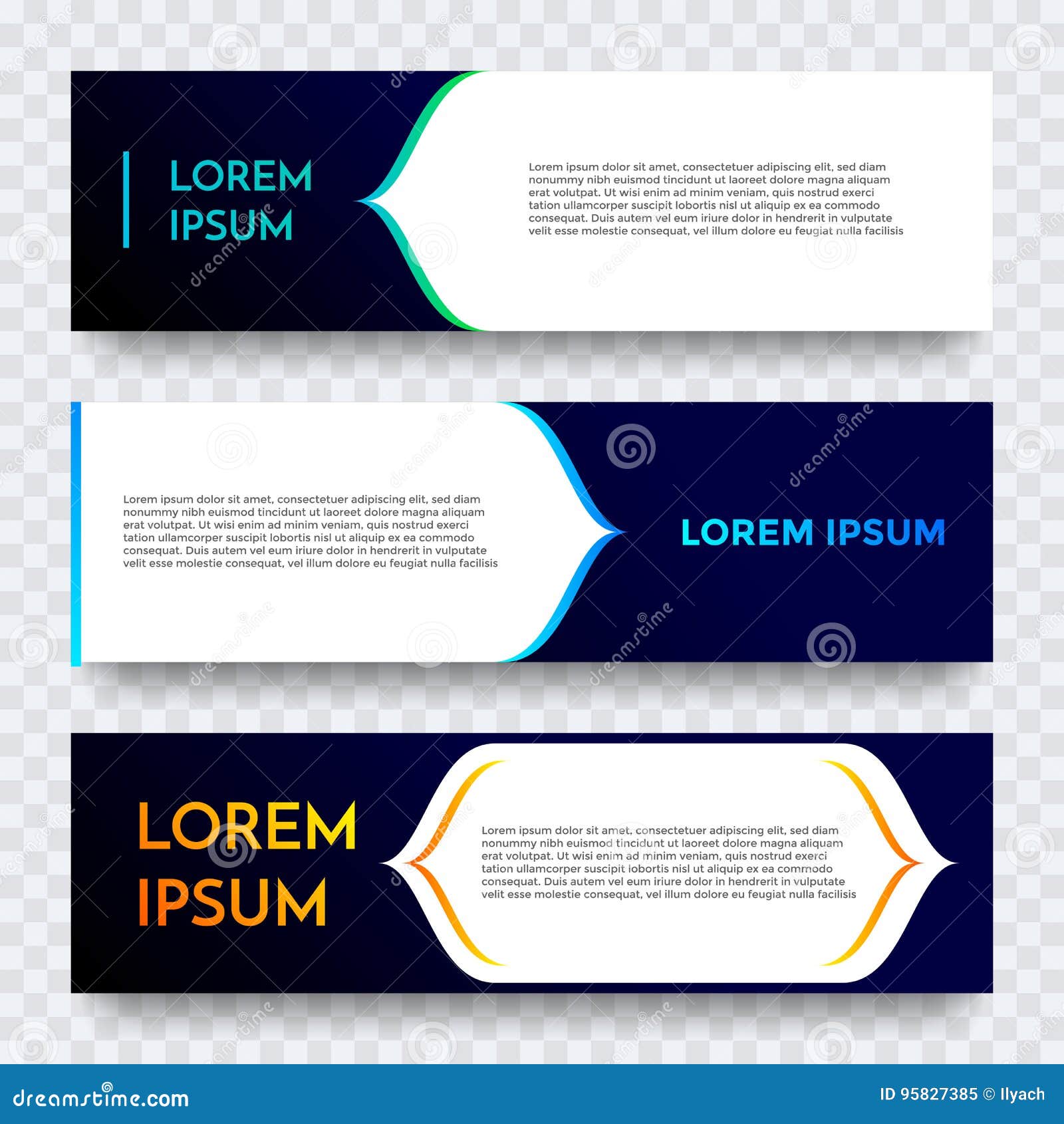 Abstract Geometric Web Banner Vector Gradient Template Stock Vector ...