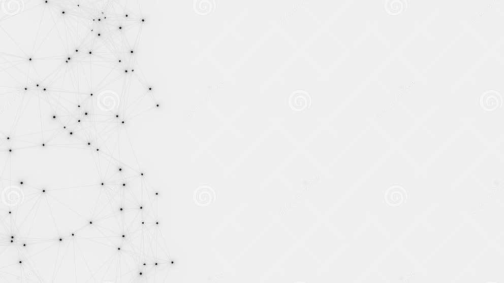 Abstract Geometric White Background. Plexus Mesh Backdrop. Stock ...