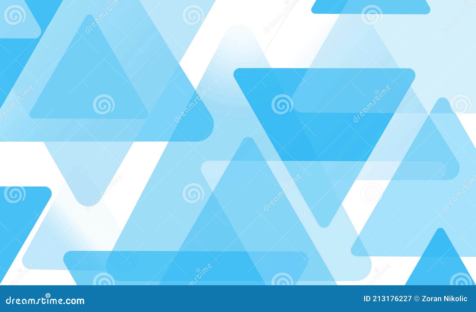 Light Blue Triangles Design on a White Background Stock Illustration ...