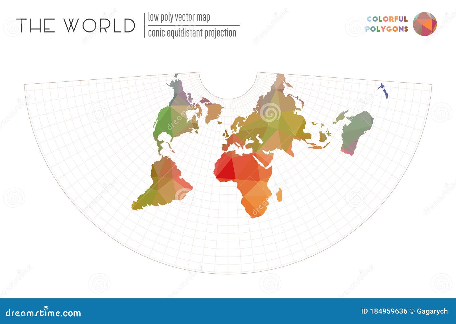 Abstract Geometric World Map. Stock Vector - Illustration of abstract ...