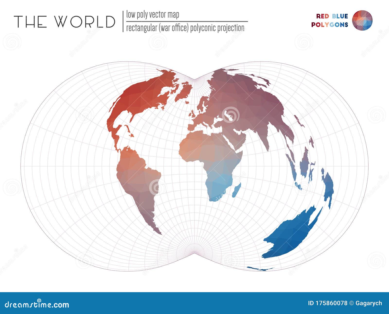 Abstract Geometric World Map. Stock Vector - Illustration of design ...