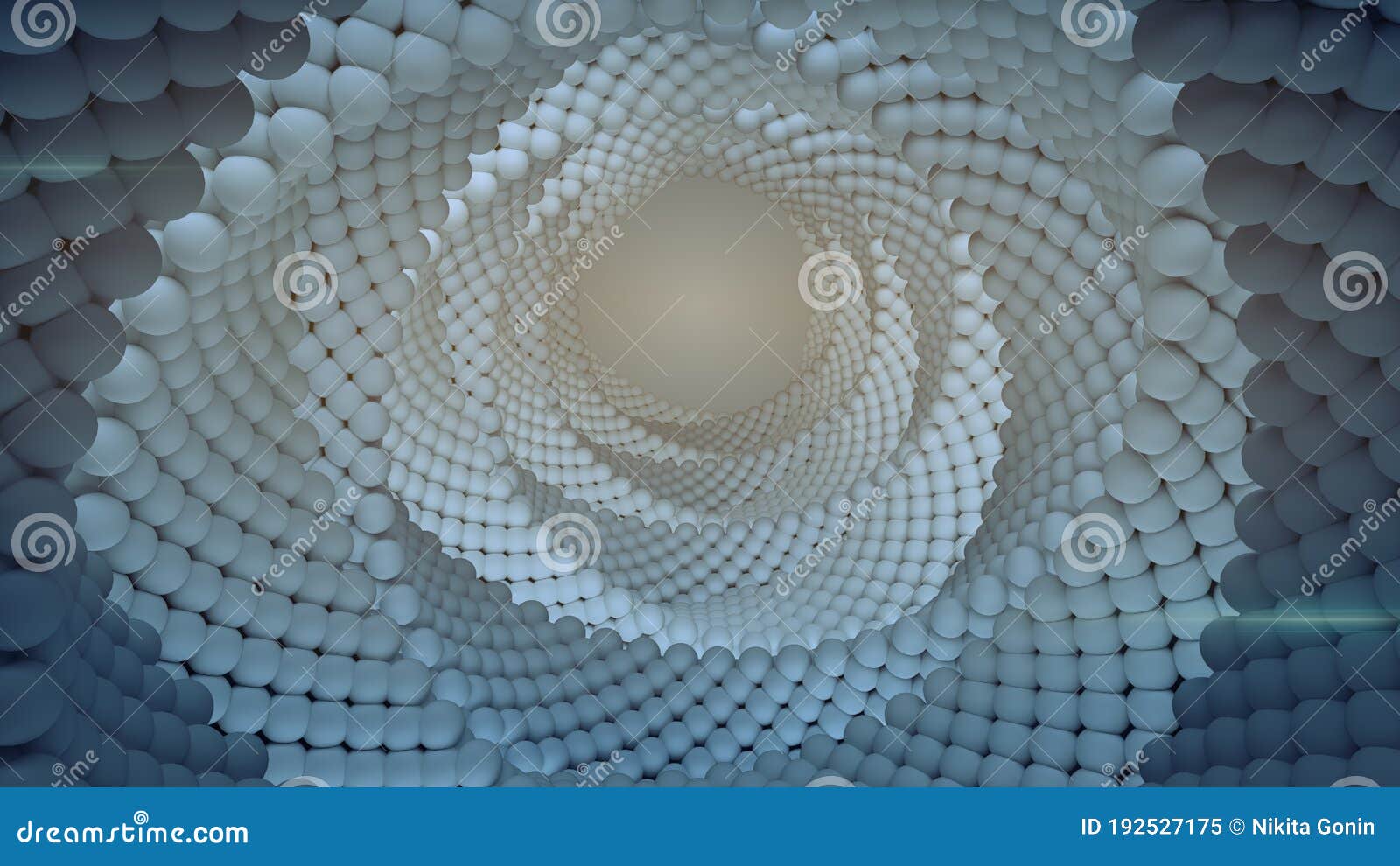 Abstract Geometric Wormhole 3D Rendering Illustration Stock ...