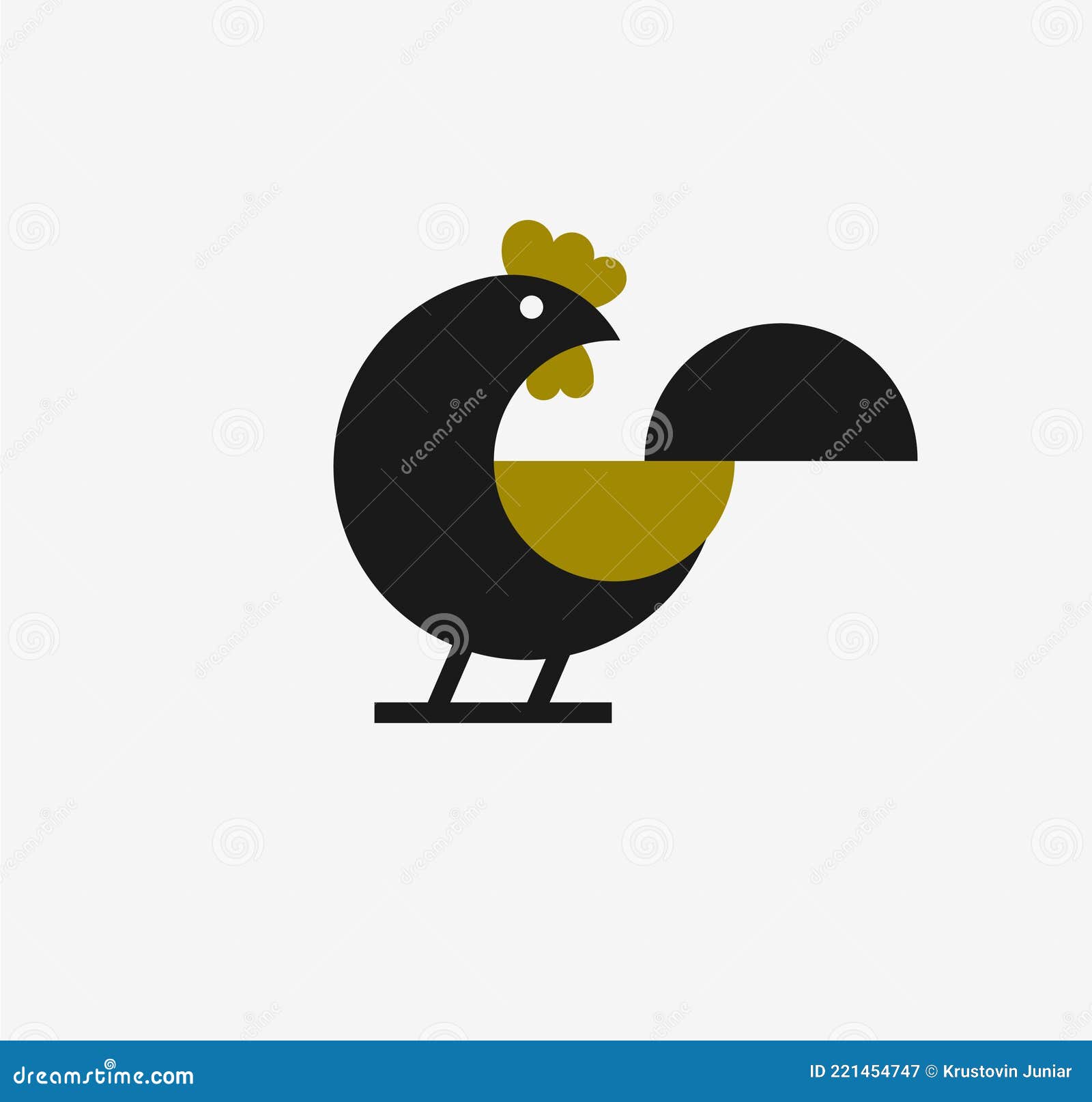 Abstract Geometrical Chicken Rooster Logo Stock Vector - Illustration ...