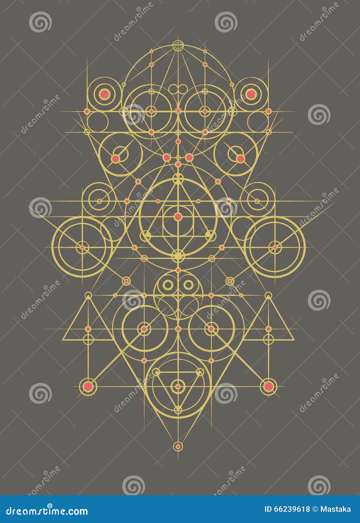 Abstract Geometrical Composition Stock Vector - Illustration of gold ...