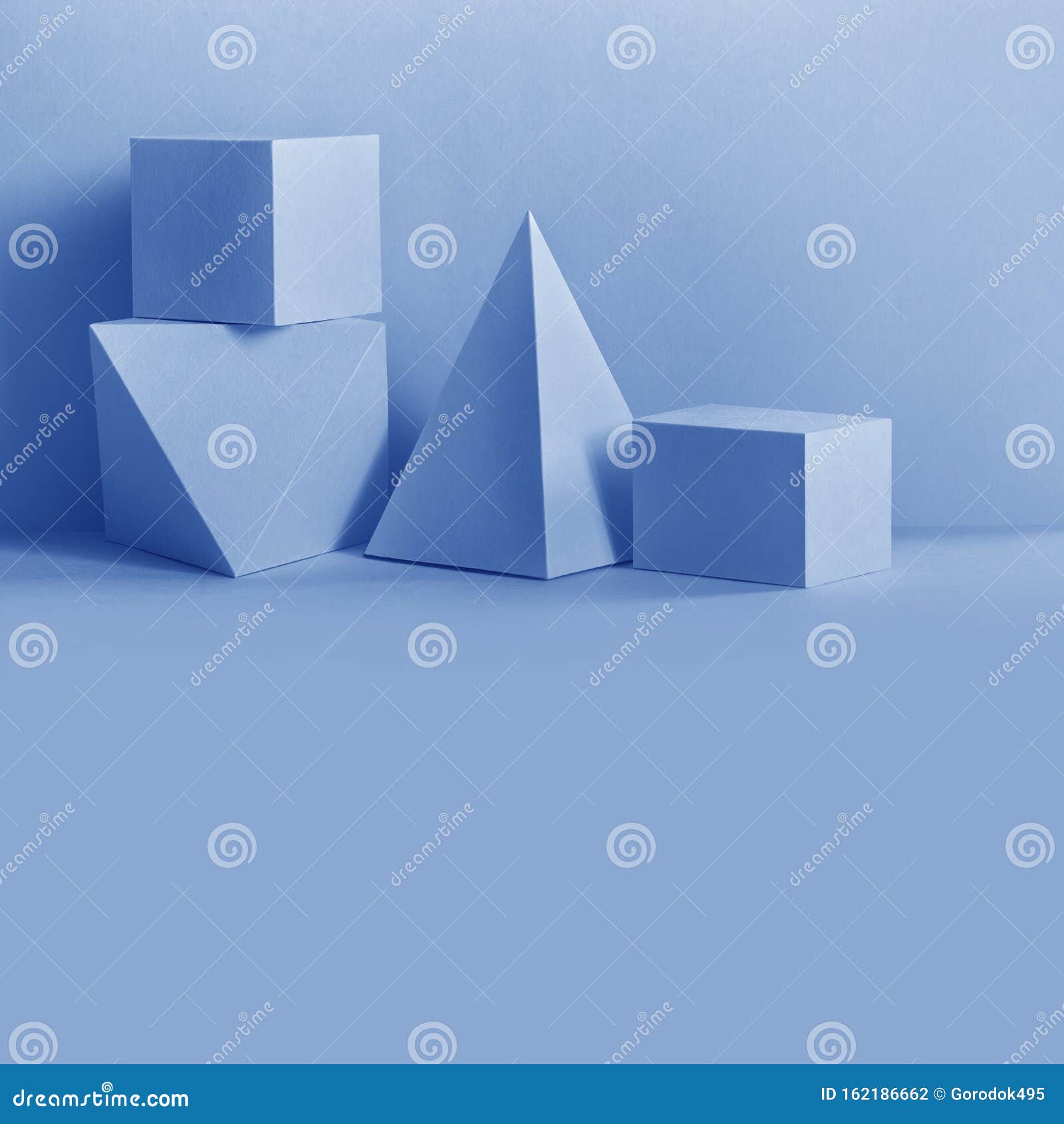 Abstract Geometrical Composition. Prism Pyramid Rectangular Cube ...
