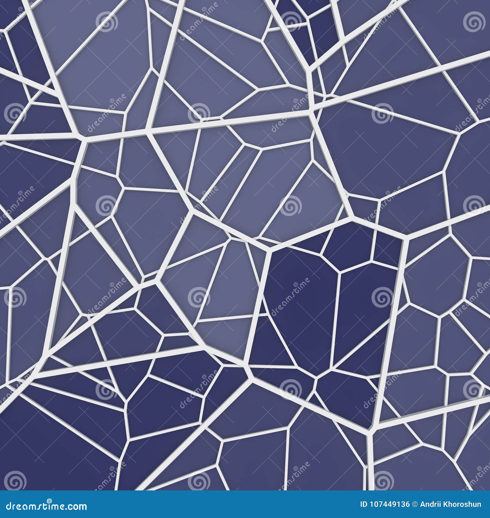 Abstract Geometrical Concept Voronoi Low Poly Tesselated Pattern. 3d ...