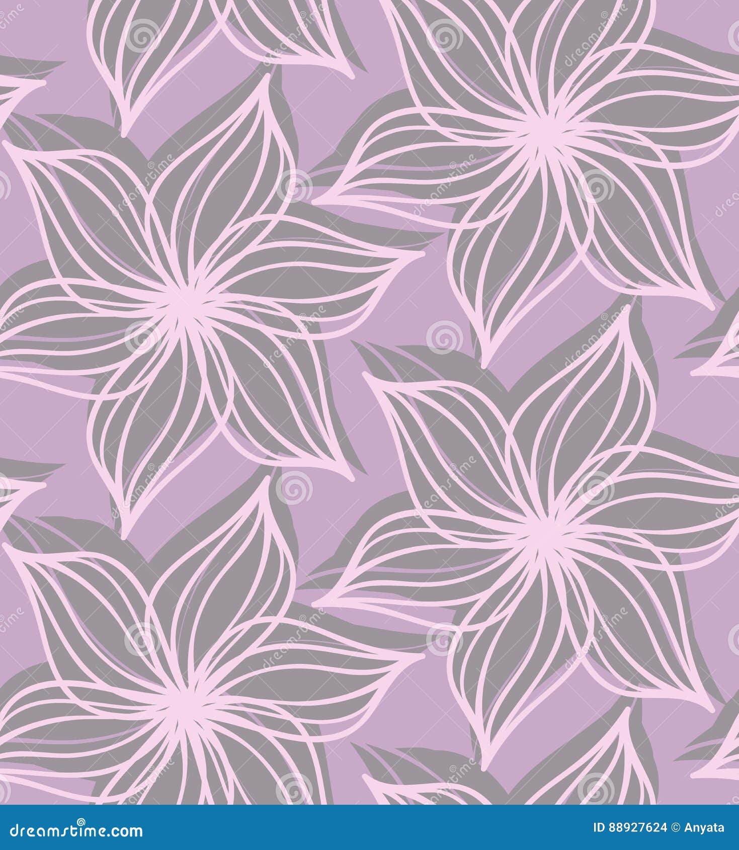 Abstract Geometrical Flower with Pointy Pedals on Purple Stock ...
