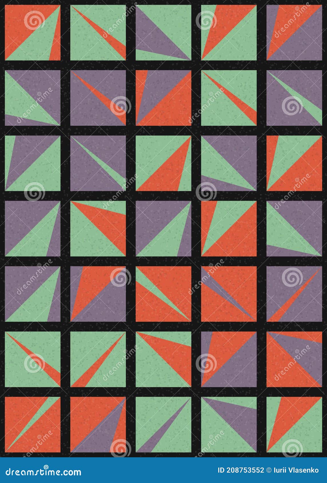 Abstract Geometric Pattern Generative Computational Art Illustration Stock Vector Illustration