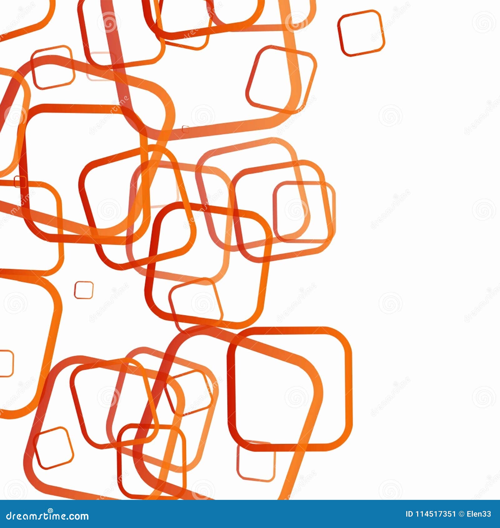 Abstract Geometrical Round Corners Squares Design. Stock Illustration ...