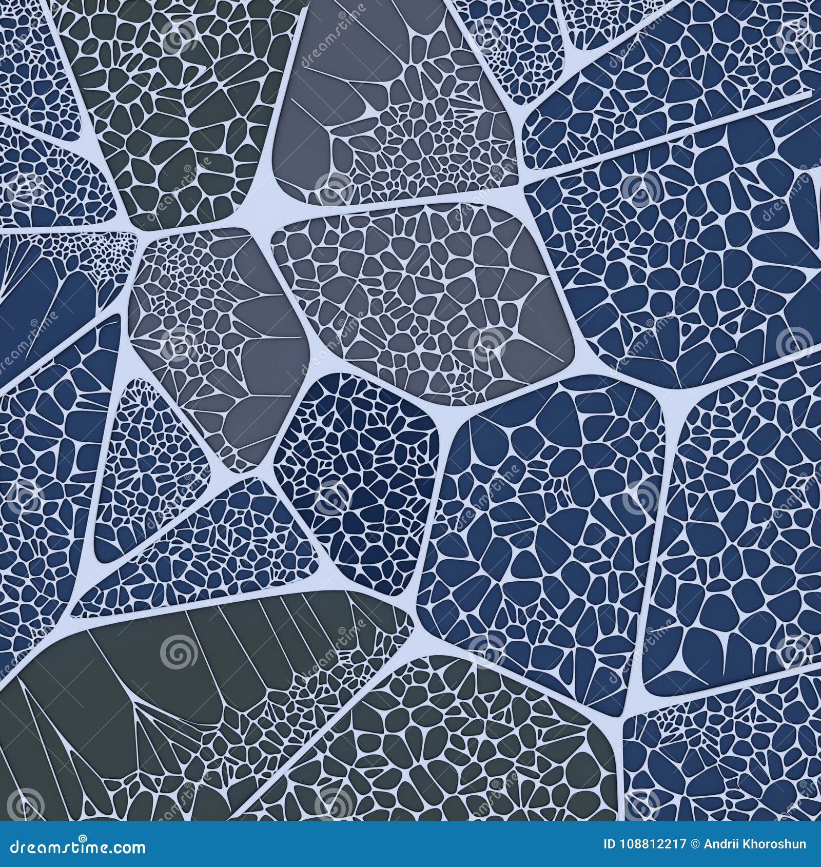 Abstract Geometrical Concept Voronoi Low Poly Tesselated Pattern. 3d ...