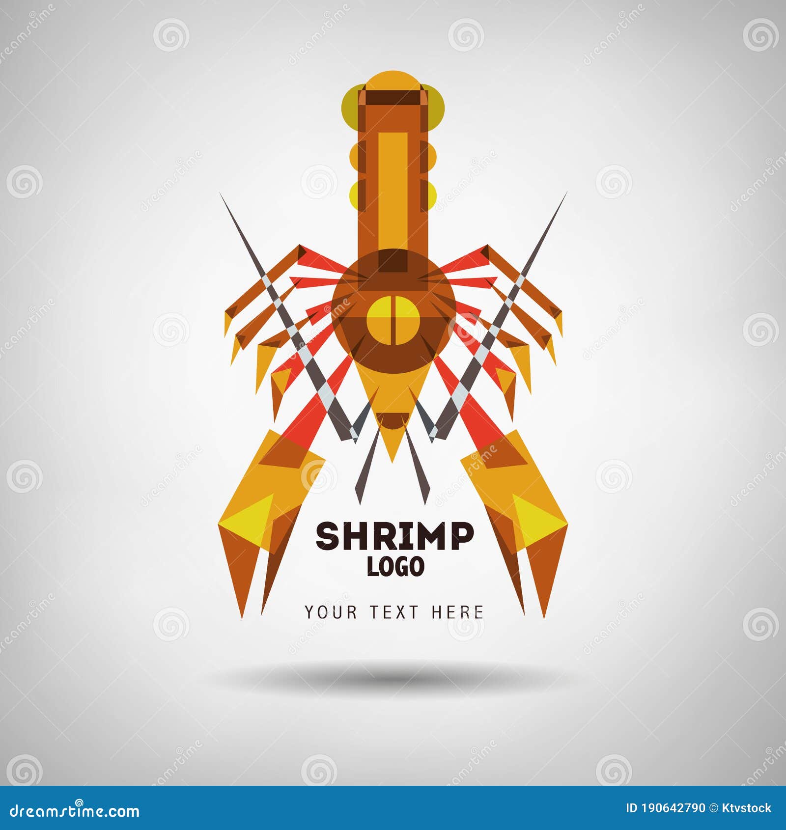 Abstract Geometrical Style Shrimp Logo. Stock Vector - Illustration of ...