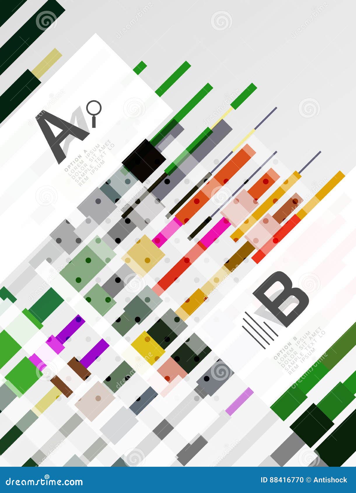 Abstract Geometrical Texture with Infographic Options Stock ...