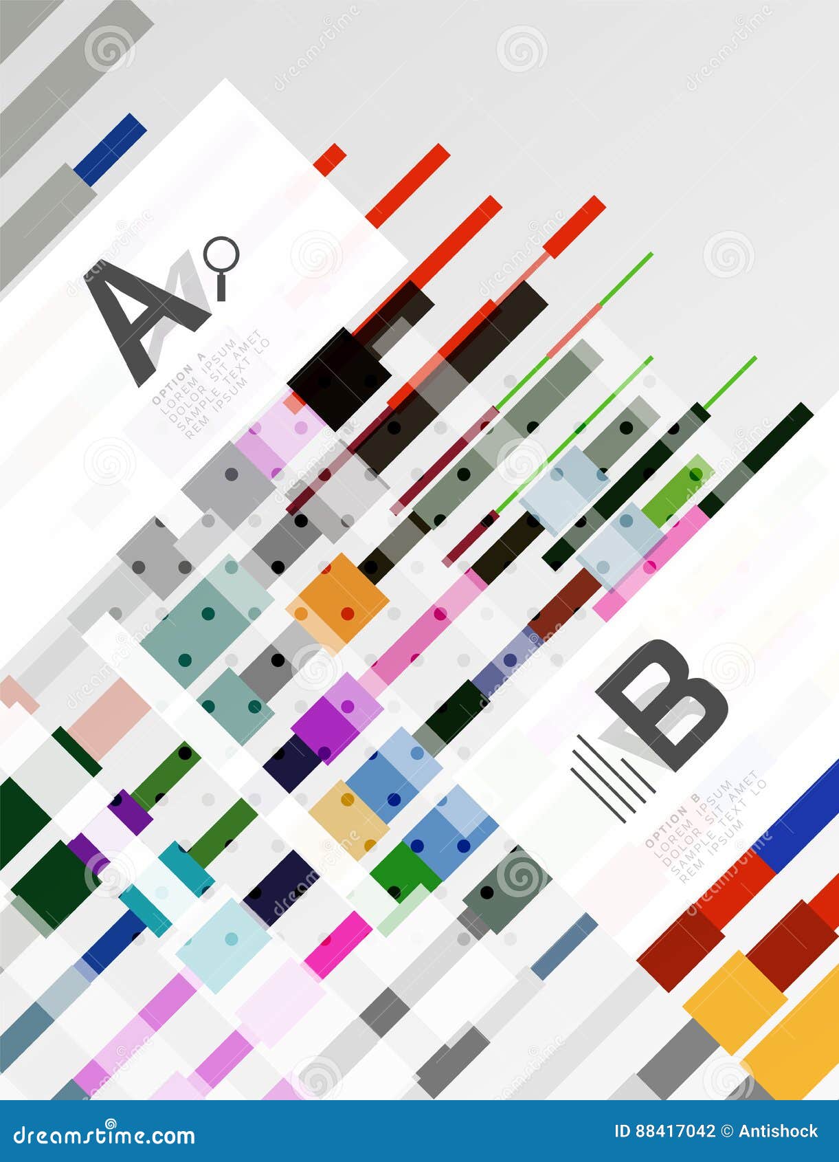 Abstract Geometrical Texture with Infographic Options Stock ...