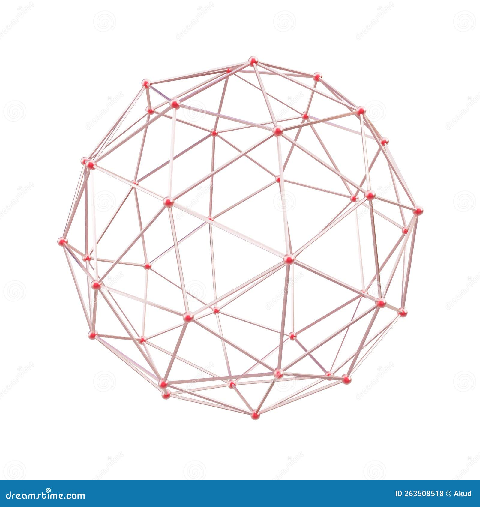 Abstract Geometrical Wire Shape Isolated on White Background Stock ...